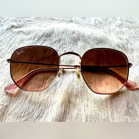 Ray-Ban | Accessories | Ray Ban Rosegold Hexagonal | Poshmark